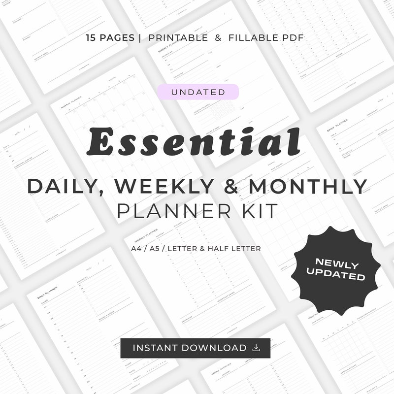 Printable Planner - Etsy