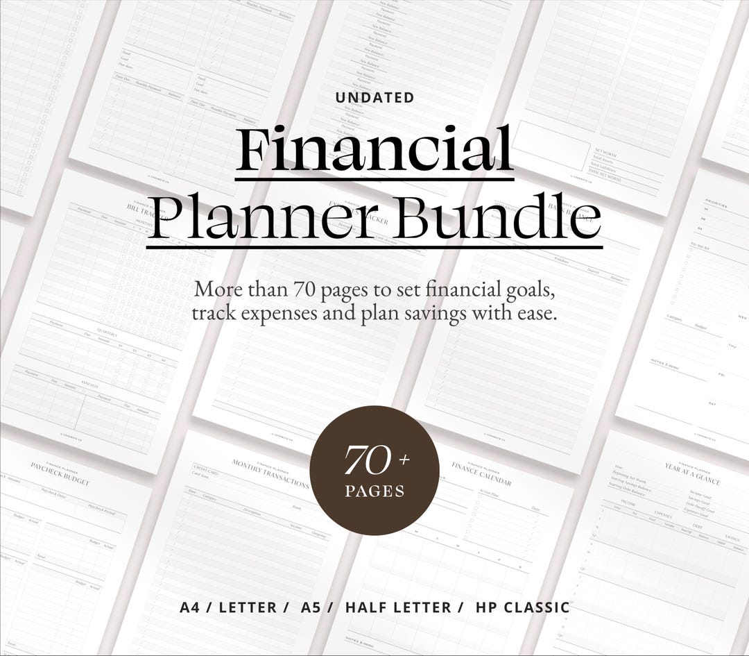 Budget Planner BUNDLE, Printable Personal Finance Binder Financial ...