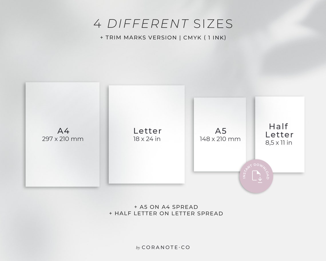 2024 Yearly Overview Planner Template, Easily Printable and Fillable ...