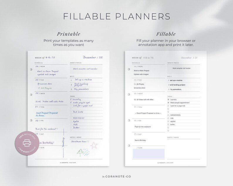 2024 Yearly Overview Planner Template, Easily Printable and Fillable ...