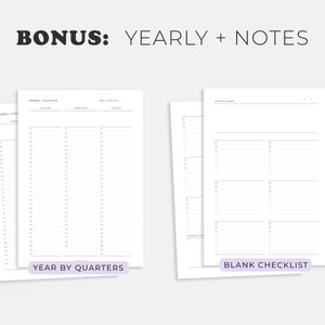 Daily Weekly Monthly Printable Planner Templates Undated Planner Bundle ...
