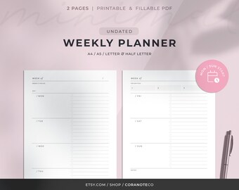Daily Planner Template With 3 Layouts. Easily Printable and Fillable ...