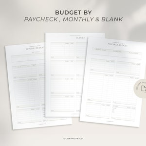 Budget Planner BUNDLE, Printable Personal Finance Binder Financial ...