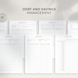 Budget Planner BUNDLE, Printable Personal Finance Binder Financial ...