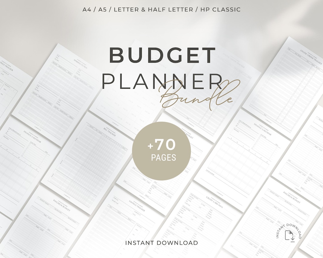Budget Planner BUNDLE, Printable Personal Finance Binder Financial ...