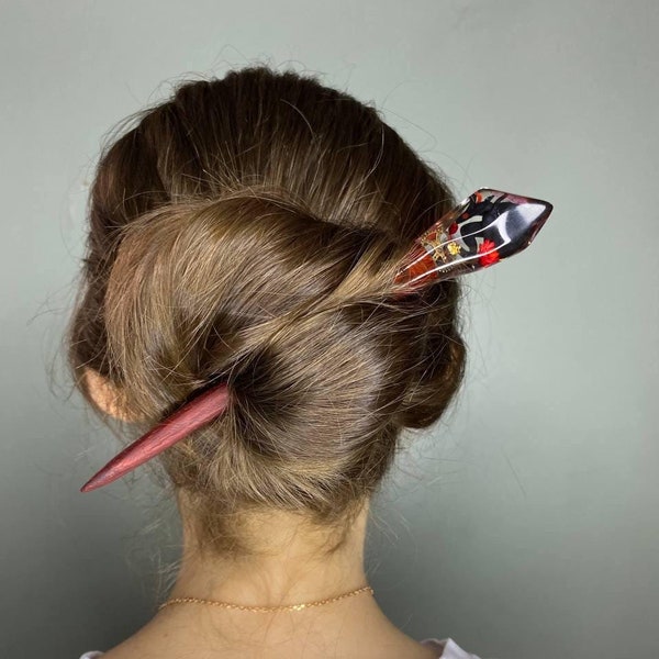 Wood Hair Pin - Etsy