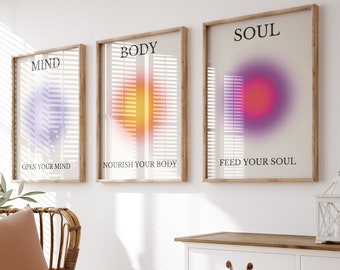 Aura Digital Poster MIND BODY SOUL - Etsy
