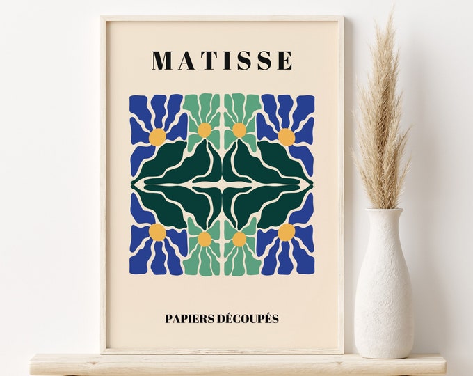 Henri Matisse Abstract Poster, Matisse Decor, Floral Wall Art, Boho ...