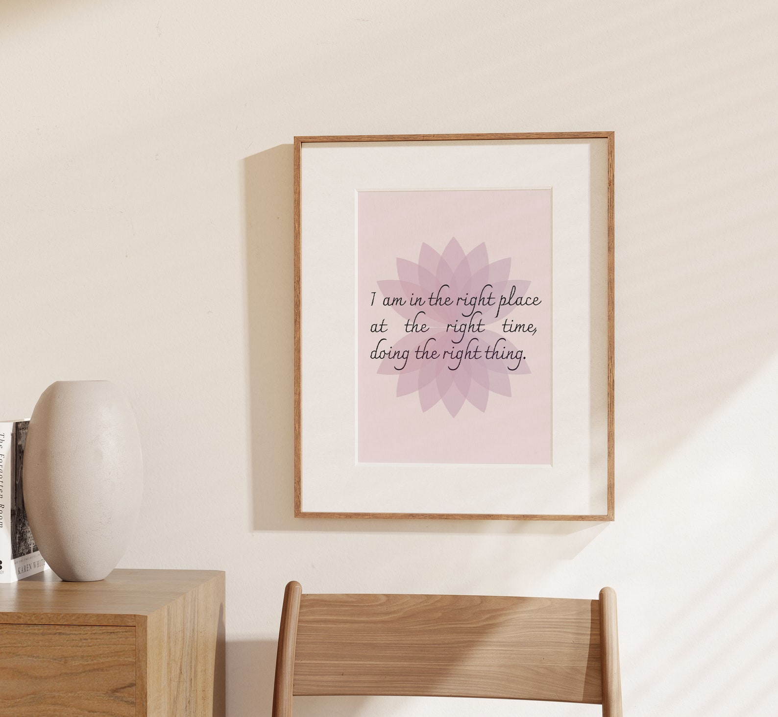 Positive Affirmation Wall Art, Digital Positive Quote, Printable Pink ...
