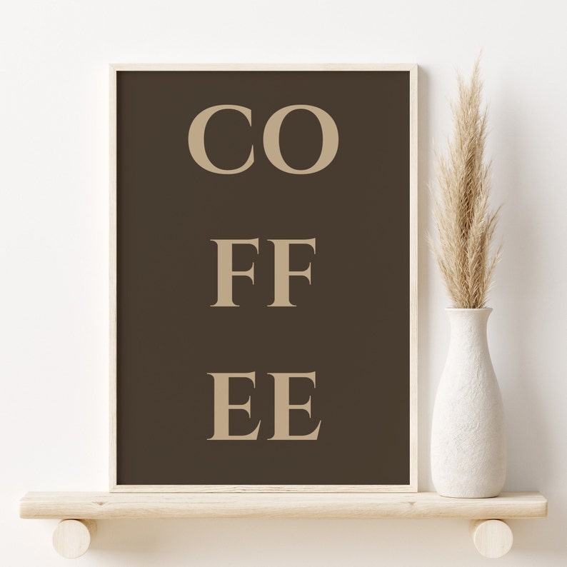 Coffee Corner Art Prints Set: Modern Kitchen Decor, Printable Wall Art ...