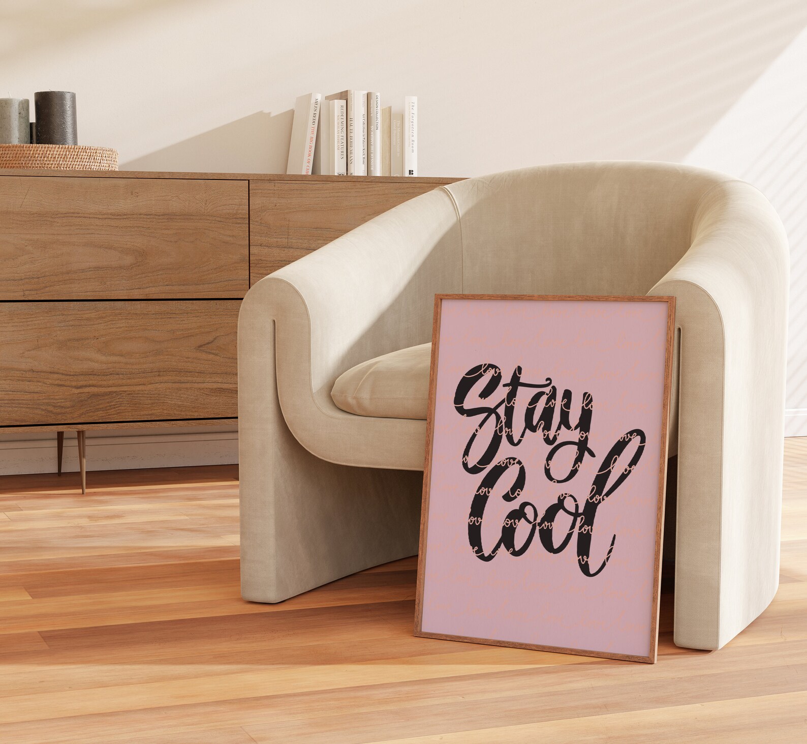 Stay Cool Wall Art, Printable Room Decor, Pink Poster, Positive Art ...