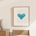 Drink More Water Poster, Water Reminder Poster, Blue Heart Print ...