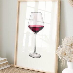 Wine Poster Set, "wine Not" Print, Red Wall Art Set, Kitchen Decor, Bar ...