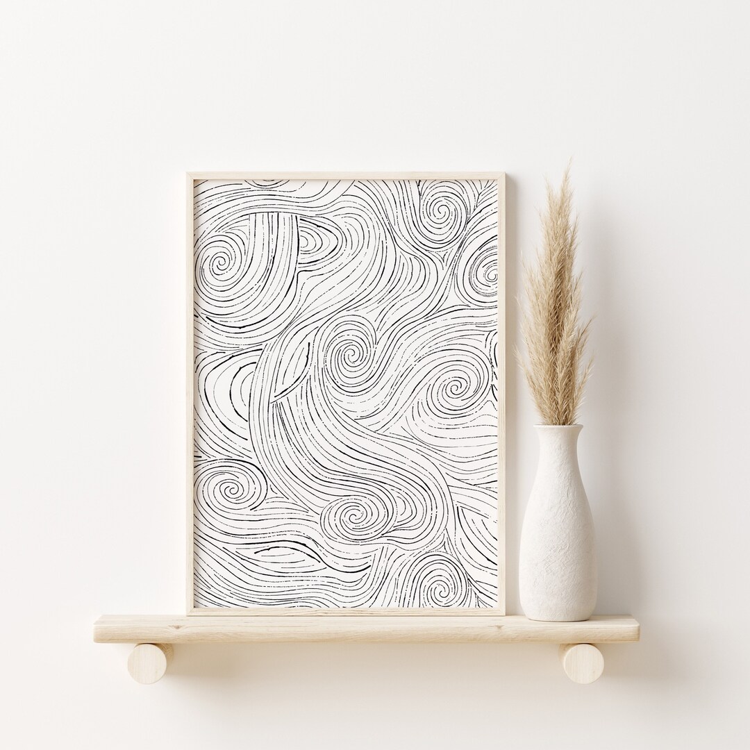 Waves Wall Art, Digital Download, Wave Poster, Printable Wave Poster ...