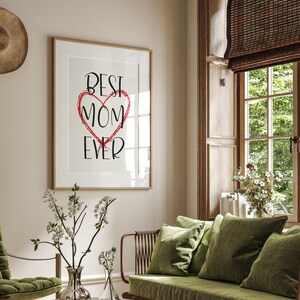 Best Mom Ever Poster, Digital Wall Art, Printable Decor, Mother's Day ...