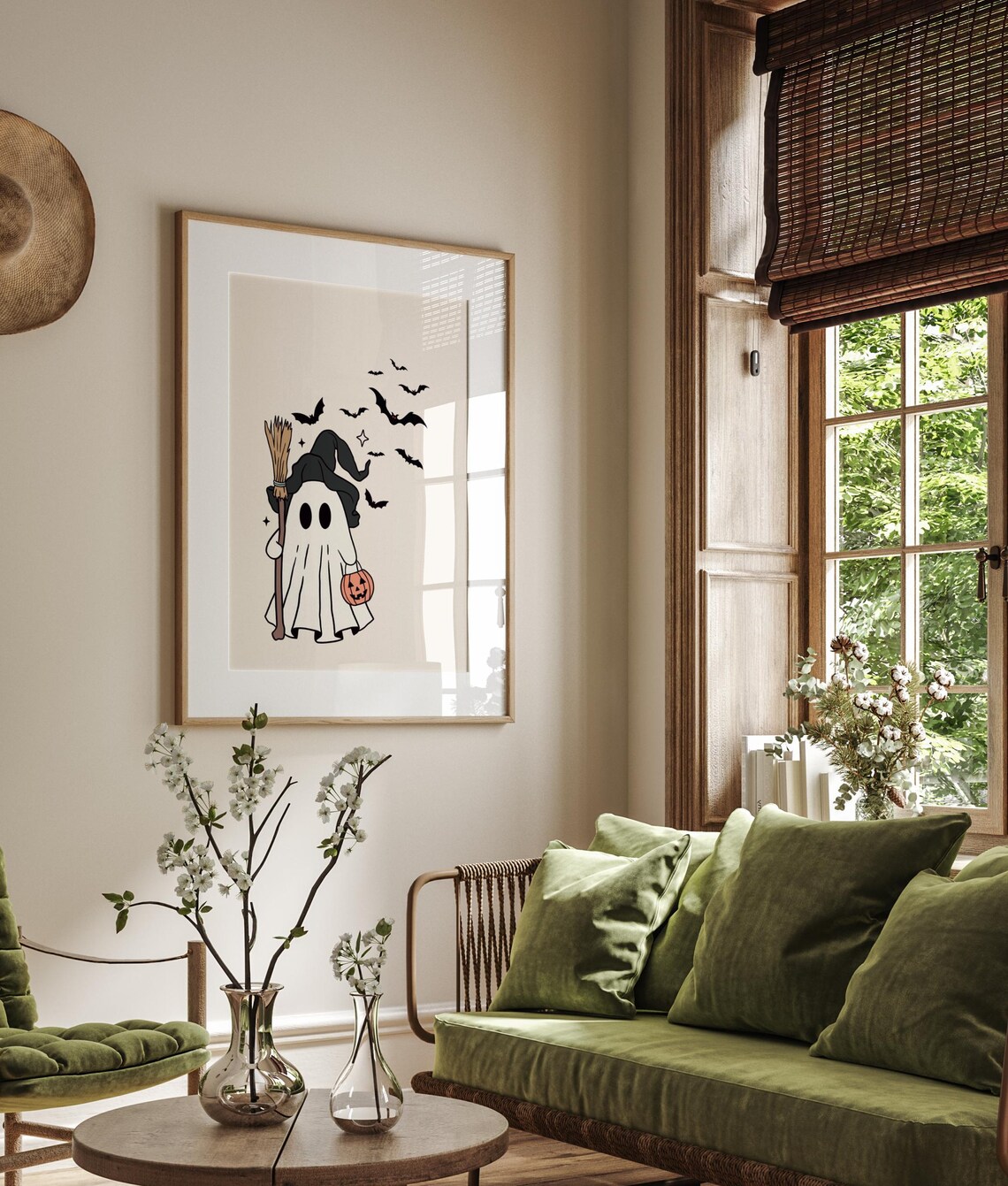 Cute Ghost Halloween Poster, Digital Download, Spooky Ghost With ...
