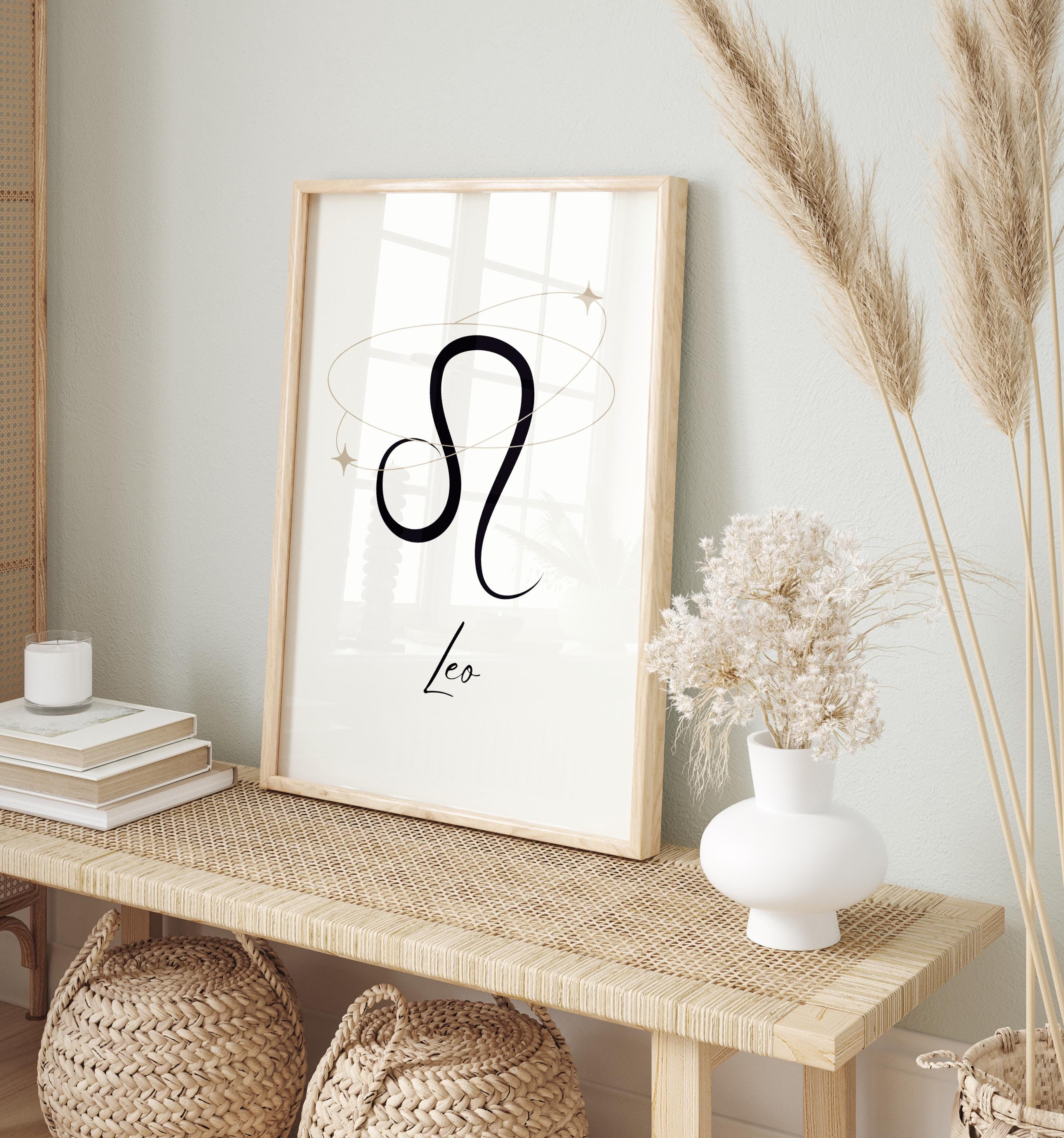 Leo Zodiac Print: Minimalist Star Sign Wall Art (digital Download, PDF ...