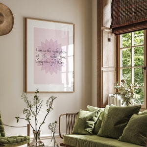 Positive Affirmation Wall Art, Digital Positive Quote, Printable Pink ...