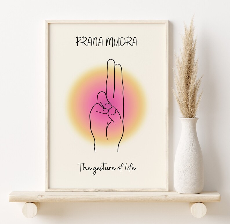 Mudra Poster Set of 3, Yoga Studio Wall Art, Digital Download, Printable Mudra Wall Art, Mudra ...