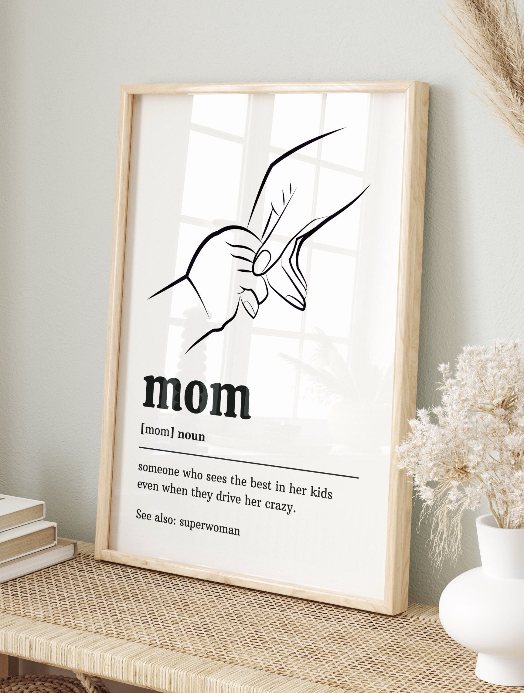 Mom Definition Print, Digital Download, Mother's Day Poster, Printable ...