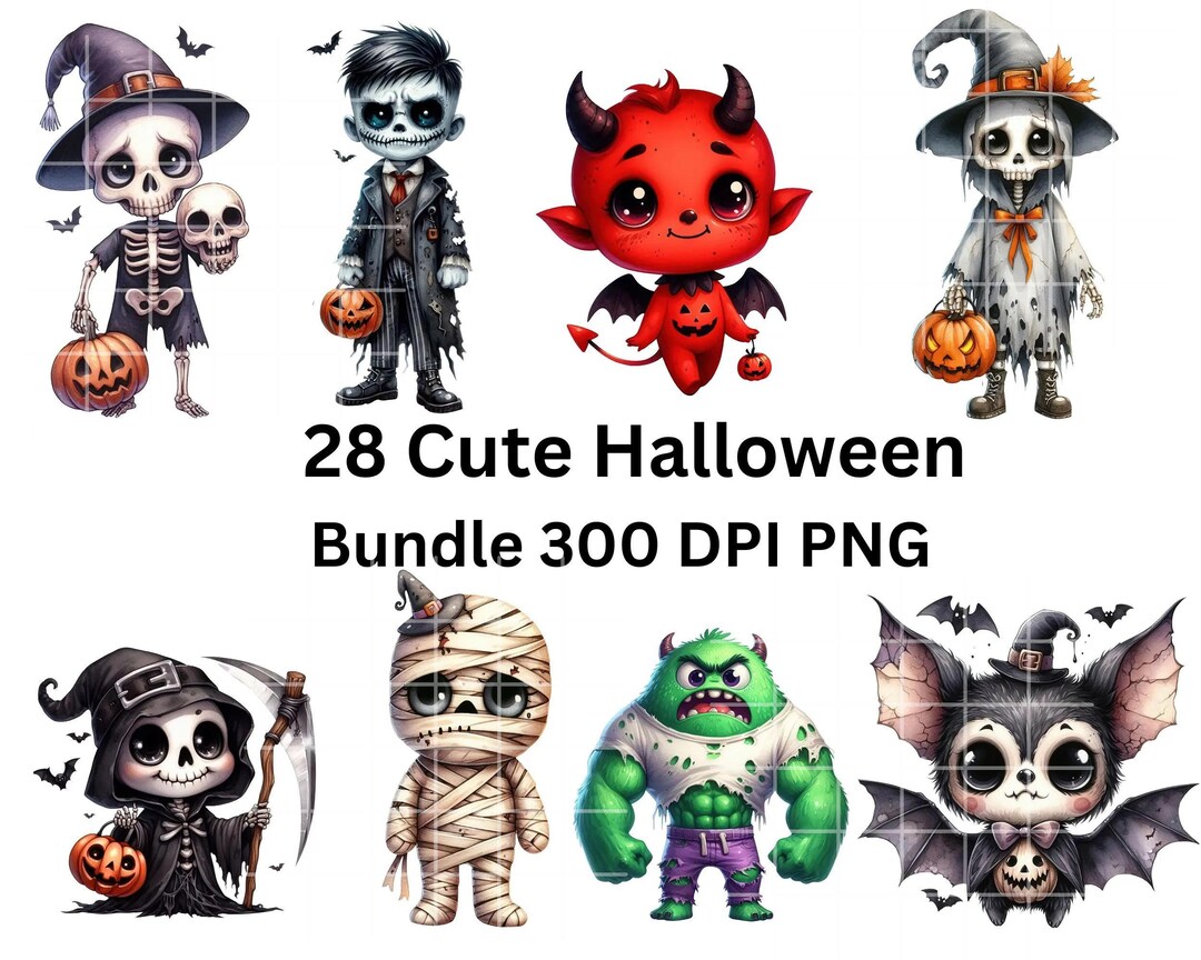 28 Cute Halloween Sublimation Png Bundle - Etsy