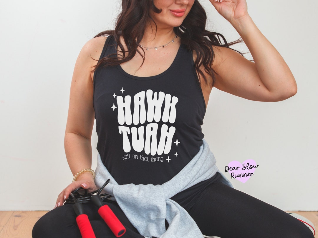 Hawk Tuah Social Media Meme Viral Trendy Retro Font Spit on That Thang ...