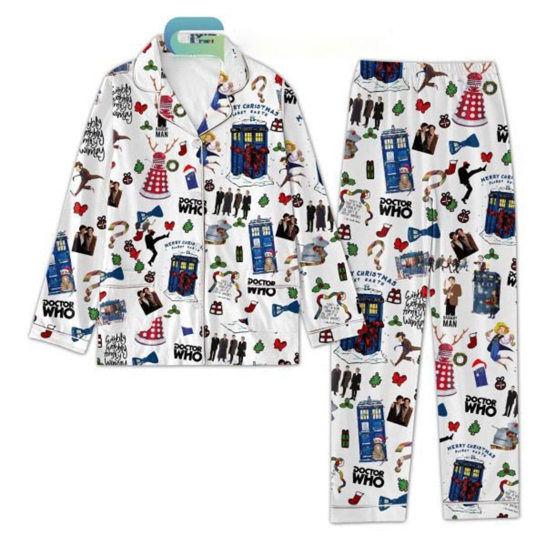 Doctor Who Merry Christmas Planet Earth Pajamas Set - Etsy