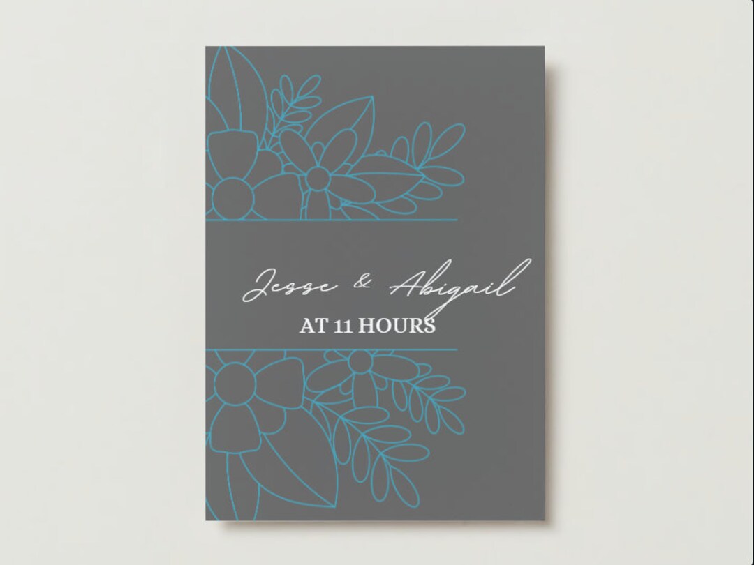 Jesse & Abigail Wedding Template Printable Blue Floral - Etsy