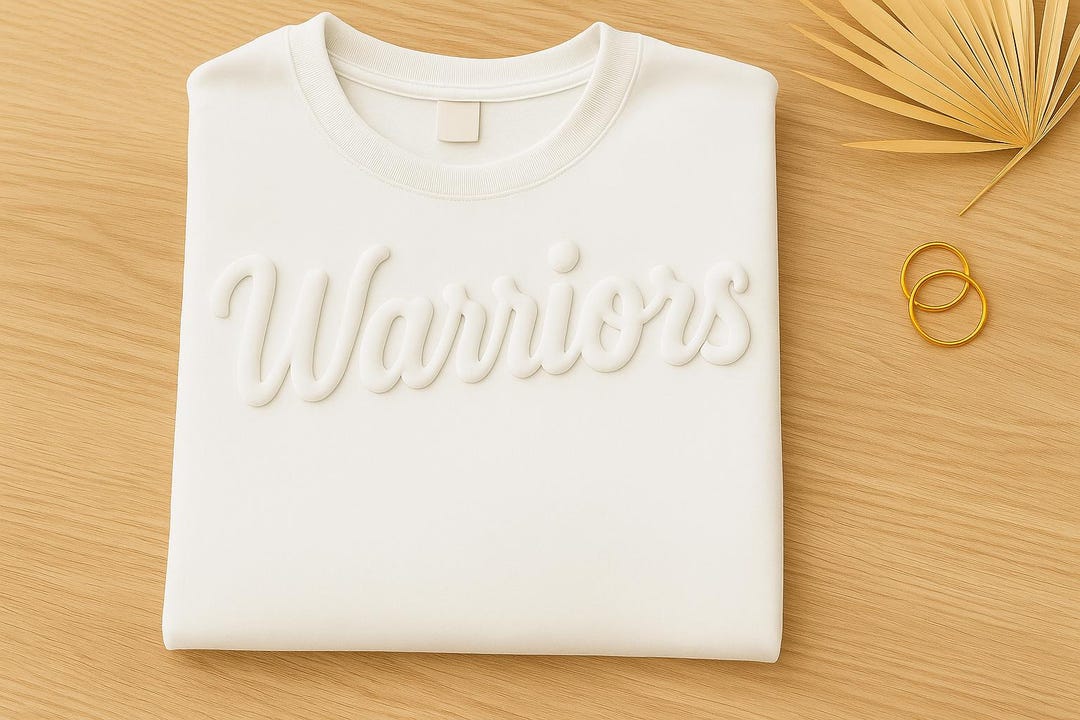 Custom Puff Print Team Name Sweatshirt, Game Day Crewneck Sweatshirt ...