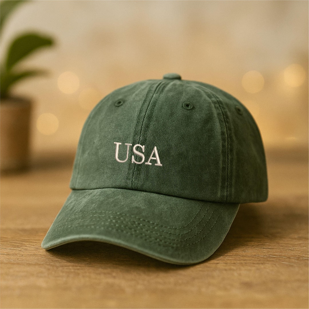 4th of July USA Hat, Embroidered Baseball Cap, USA Baseball Cap, USA ...
