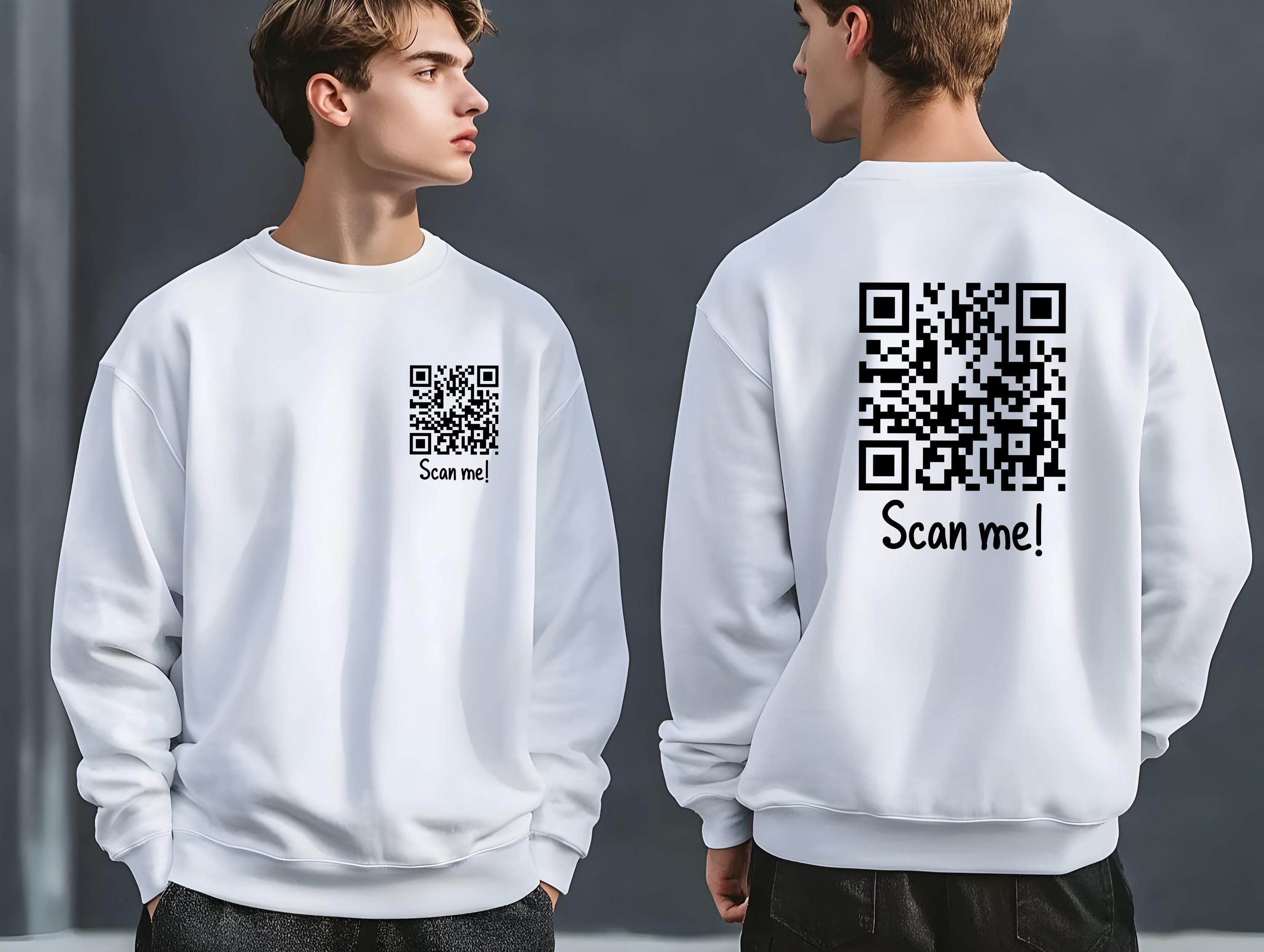 QR Code Sweater, Custom QR Code Sweatshirt, Hidden Message Code ...