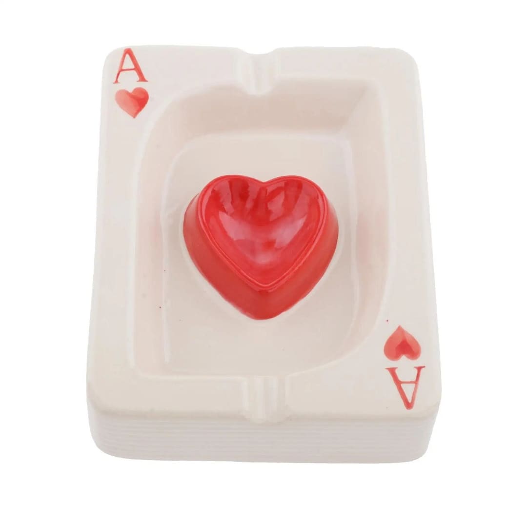 Ceramic Cigarette Ashtray Poker Style Ash Tray Desktop Decor Modern ...