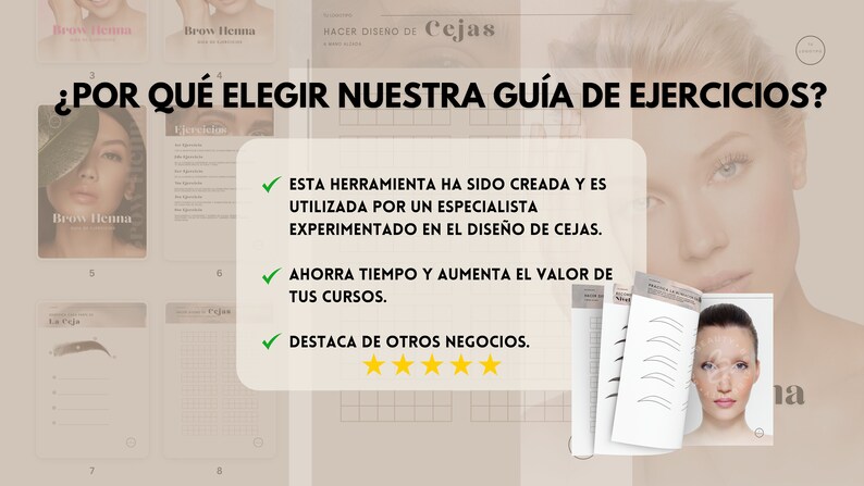 Exercise Guide, Eyebrow Training Guide, Training Manual, Henna Eyebrows, Editable Template ...