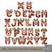 Christmas Reindeer Alphabet Clipart Set, Cute Holiday Letters PNG ...
