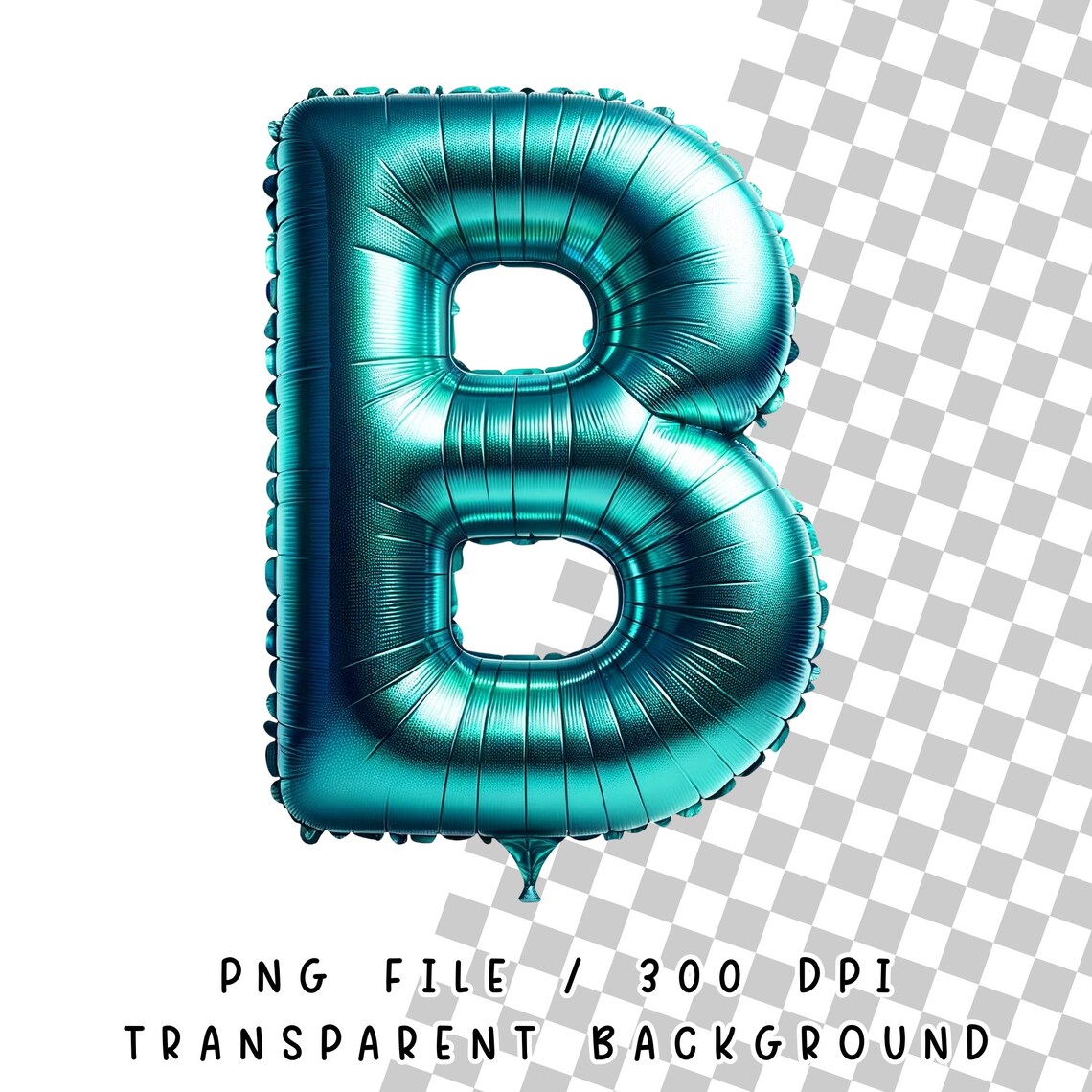 Teal Foil Balloon Alphabet Set, Balloon Alphabet, A-Z Letters, Foil ...