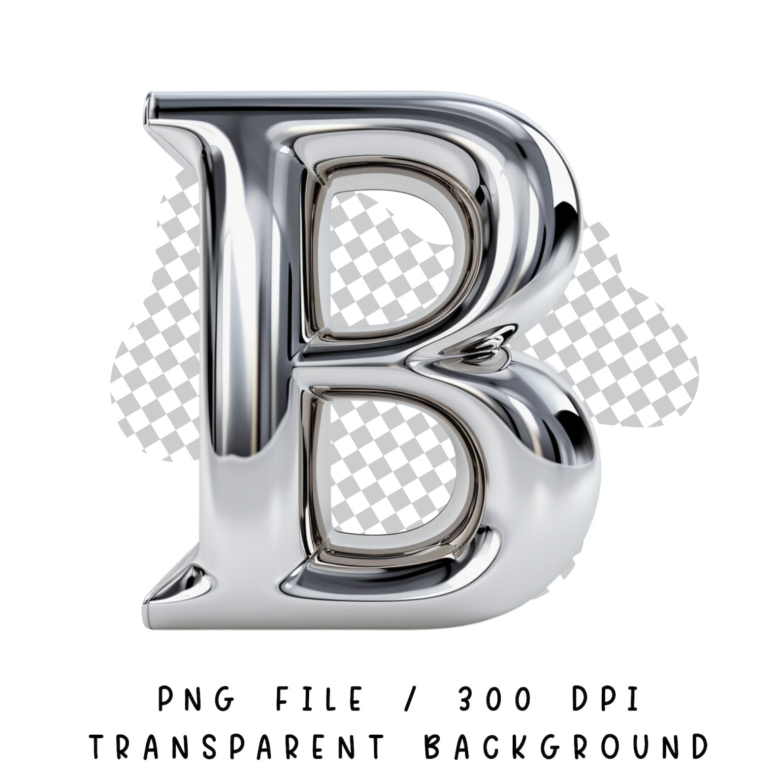 Silver Metallic Balloon Alphabet Set (PNG Digital Download) - Etsy
