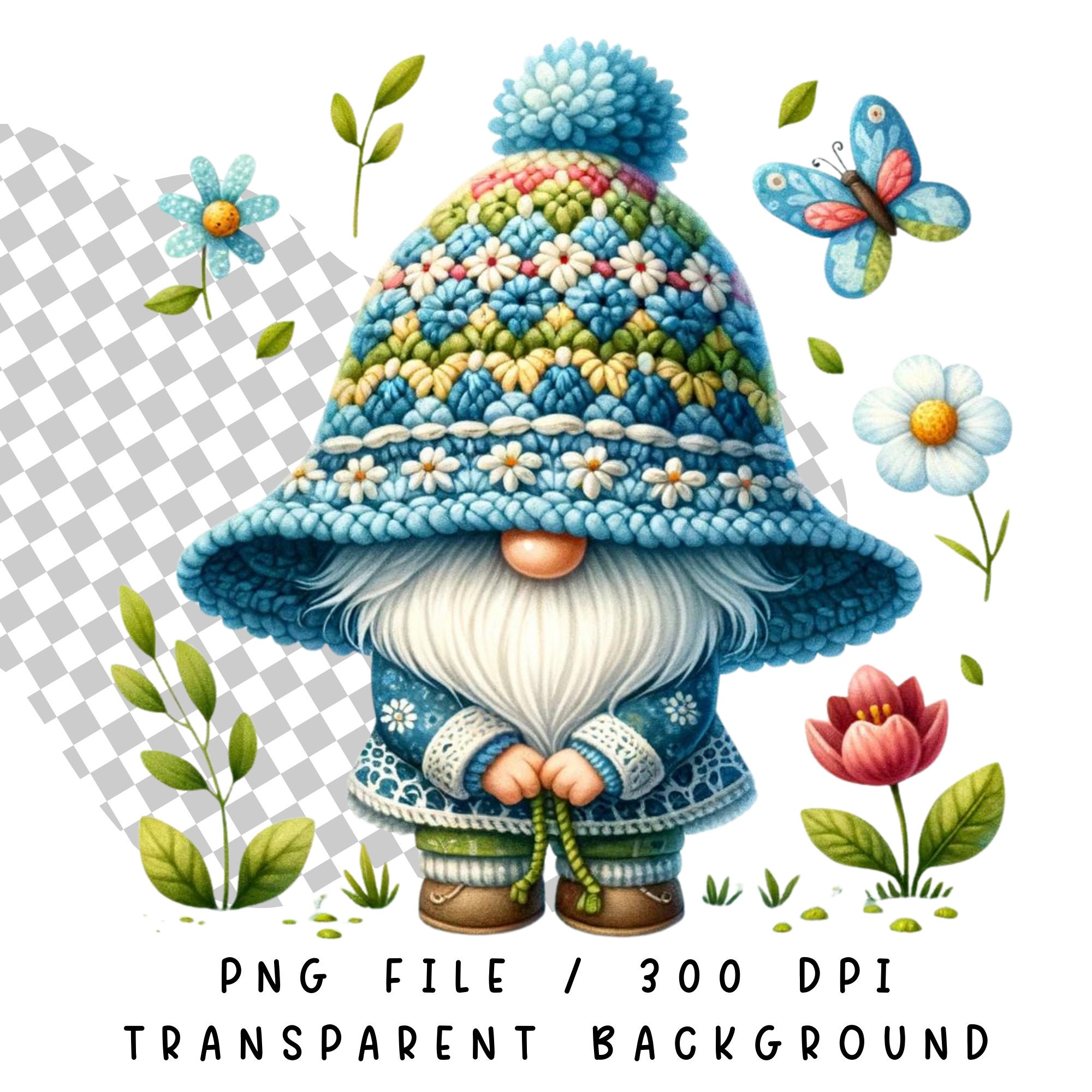 Gnomes Spring Clipart Nursery Art Forest Gnome Clipart Cute Gnome ...