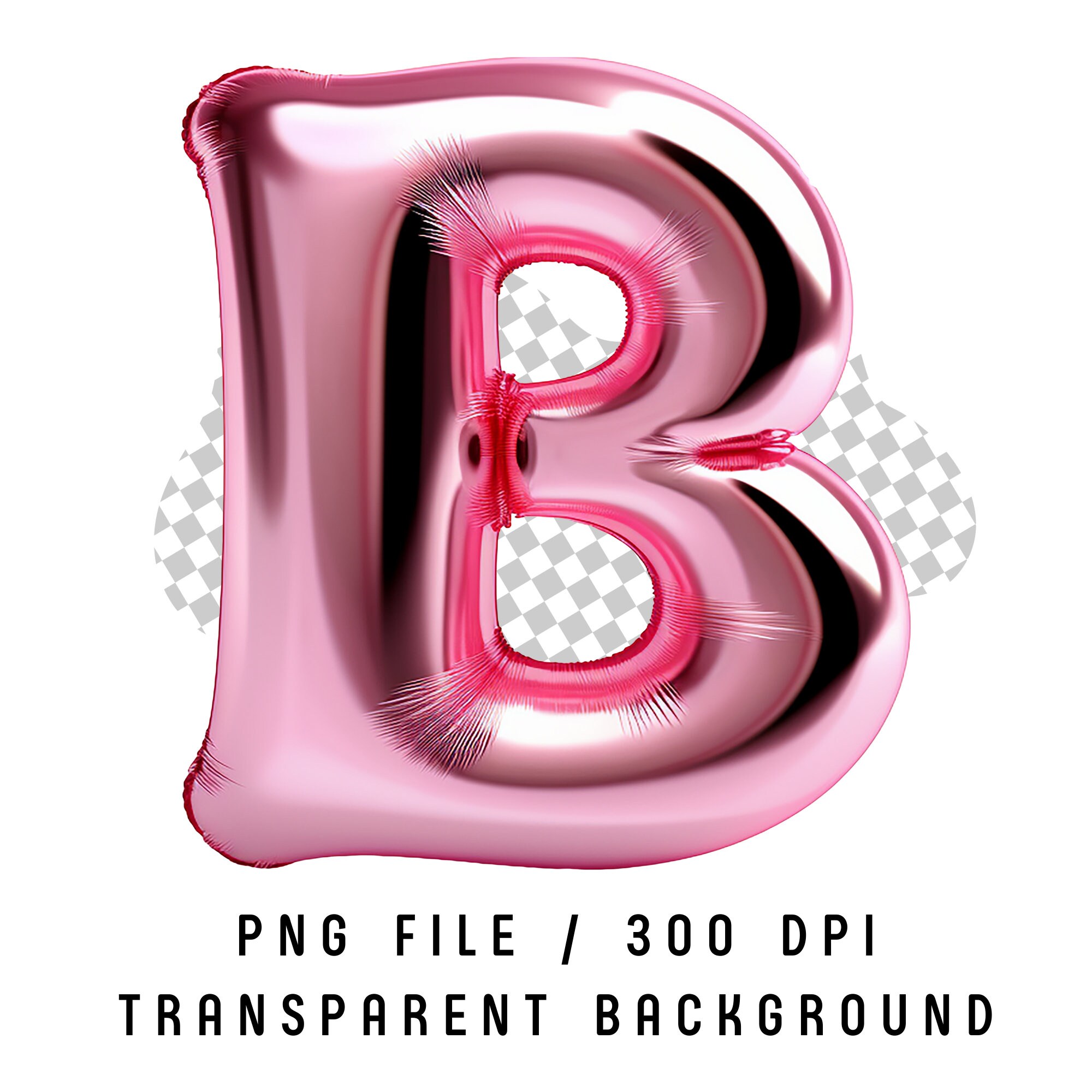 Pink Metallic Balloon Alphabet Letters Set, A-Z Alphabet Letters ...