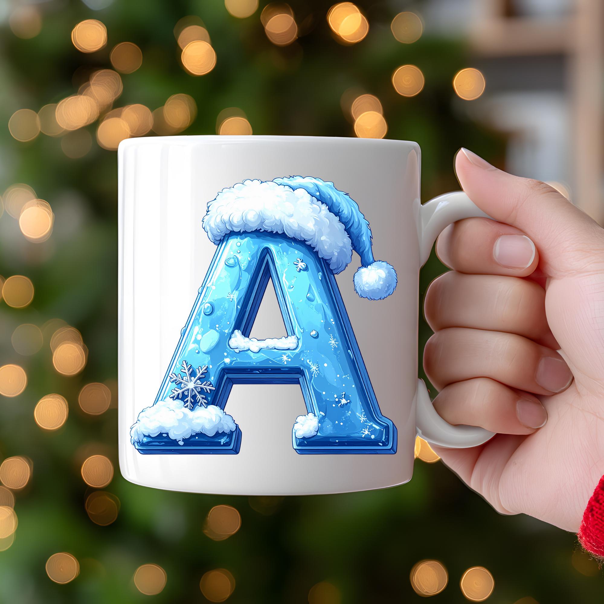 Winter Snow Alphabet Clipart: Frozen Ice Letters PNG (digital Download ...