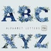 Blue Floral Alphabet Letters PNG, Flower Monogram, Blue Flower Letters ...
