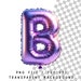 Purple Foil Balloon Alphabet PNG: Doodle Letters Clipart (digital ...
