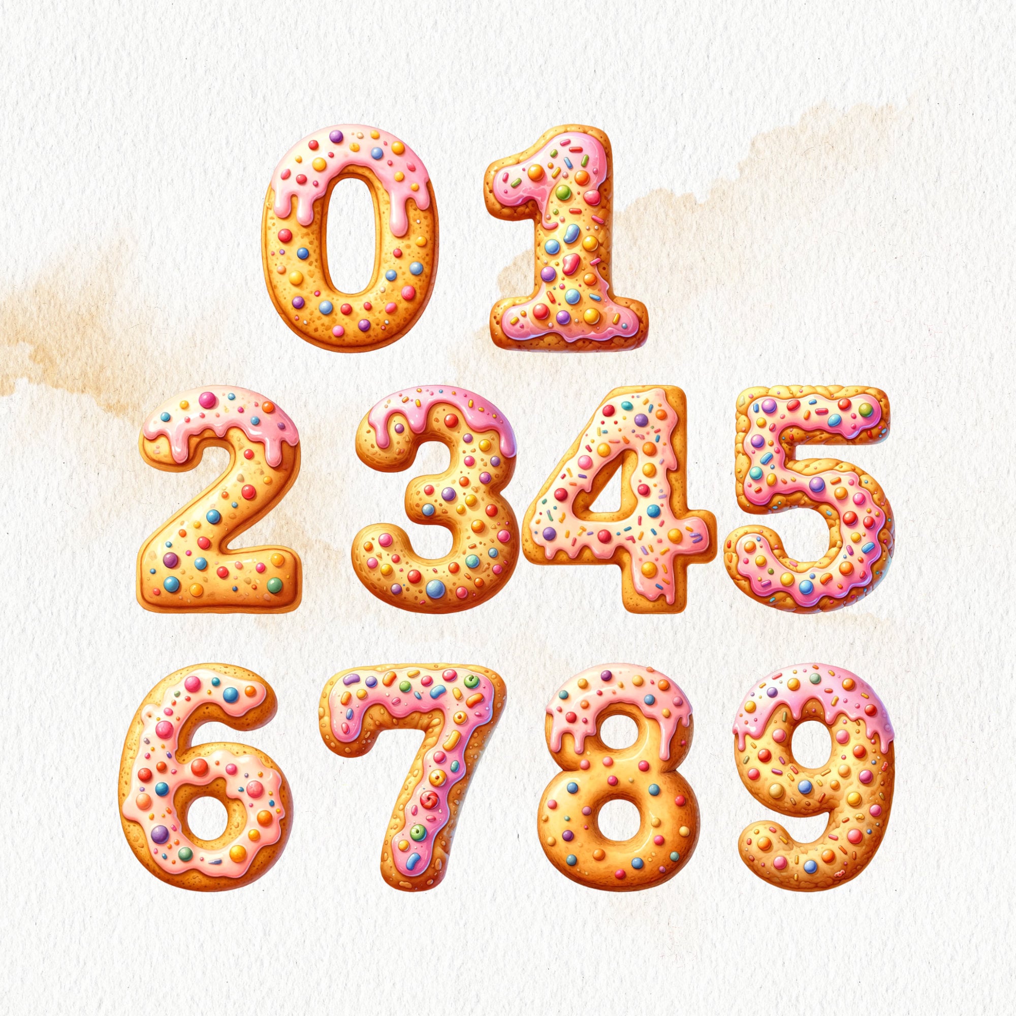Sprinkle Cookie Letters PNG Set: Pink Donut Alphabet (digital Download ...