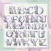 Floral Alphabet Clipart: Purple Watercolor Letters (PNG) - Etsy