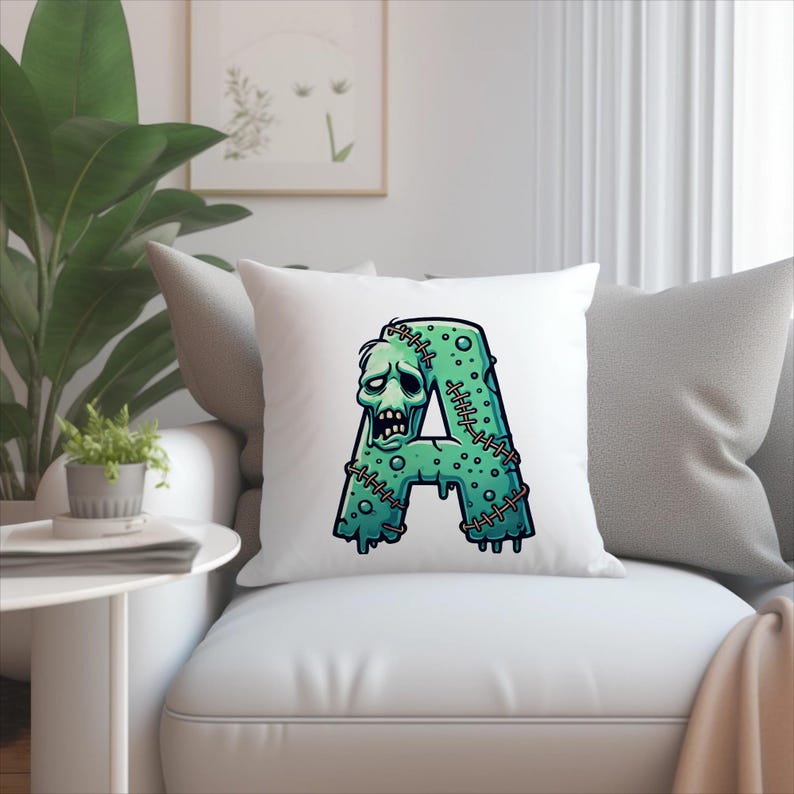 Zombie Alphabet PNG: Green Halloween Lettering (digital Download) - Etsy