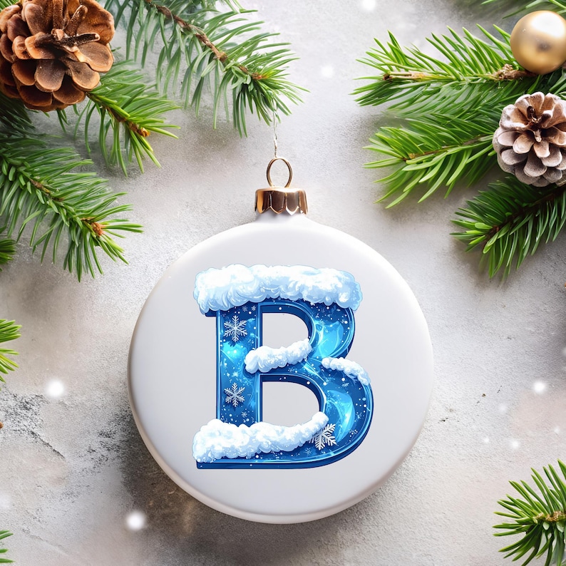 Winter Snow Alphabet Clipart: Frozen Ice Letters PNG (digital Download ...