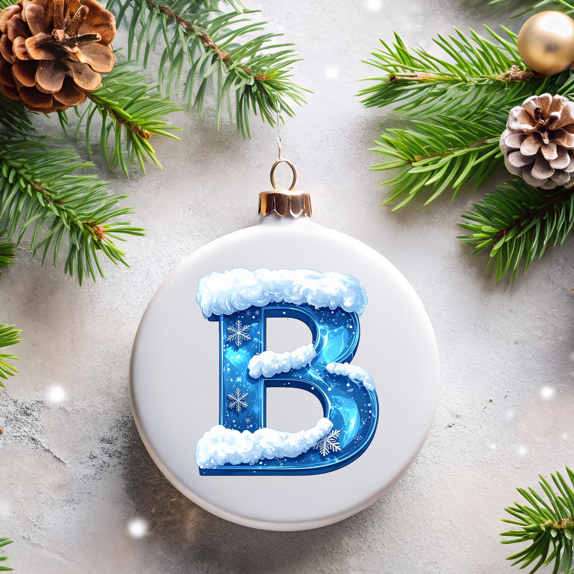 Winter Snow Alphabet Clipart: Frozen Ice Letters PNG (digital Download ...