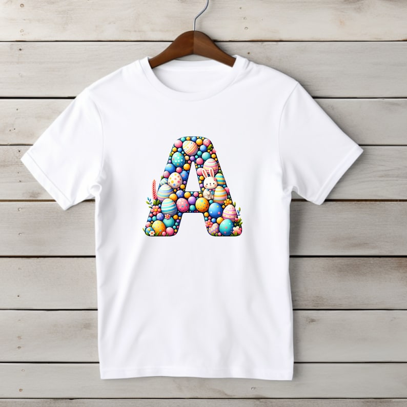 Easter Bunny Alphabet A-Z, Easter Egg Decor PNG, Letters Png, Printable ...