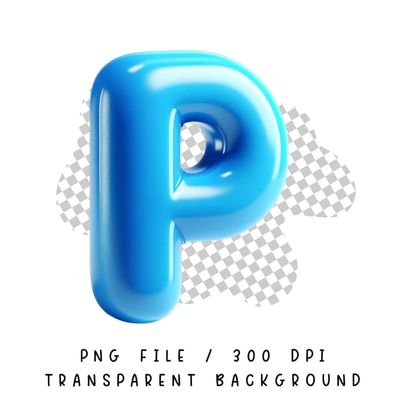 Blue Bubblegum Alphabet Set: 3D Bubbly Letters (digital Download) - Etsy