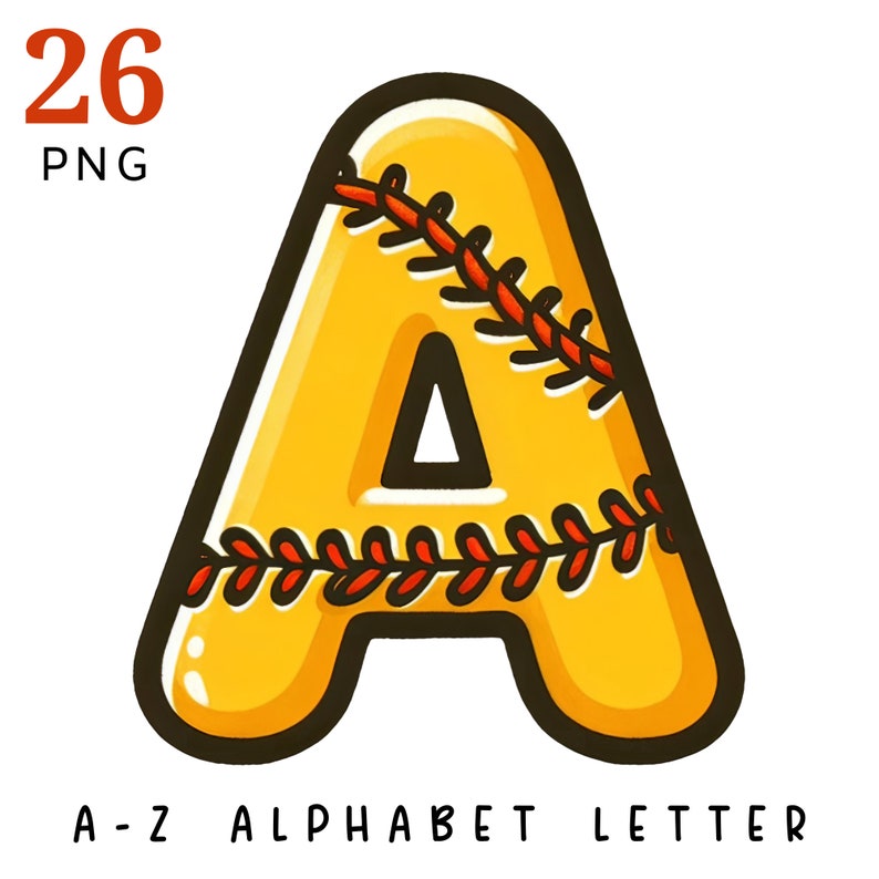 Softball PNG, Doodle Letters, Softball Clipart, Softball Alphabet ...