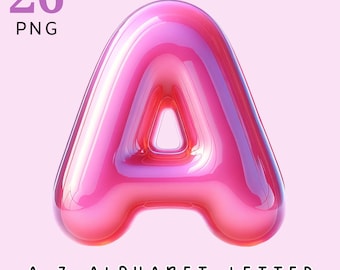 3D Purple Bubbly Alphabet Set, Bubblegum 3D Letters, Monogram, Doodle ...